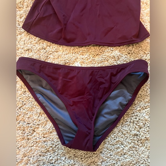 Victoria's Secret | Swim | Victorias Secret Burgundy Wine Tankini Size ...